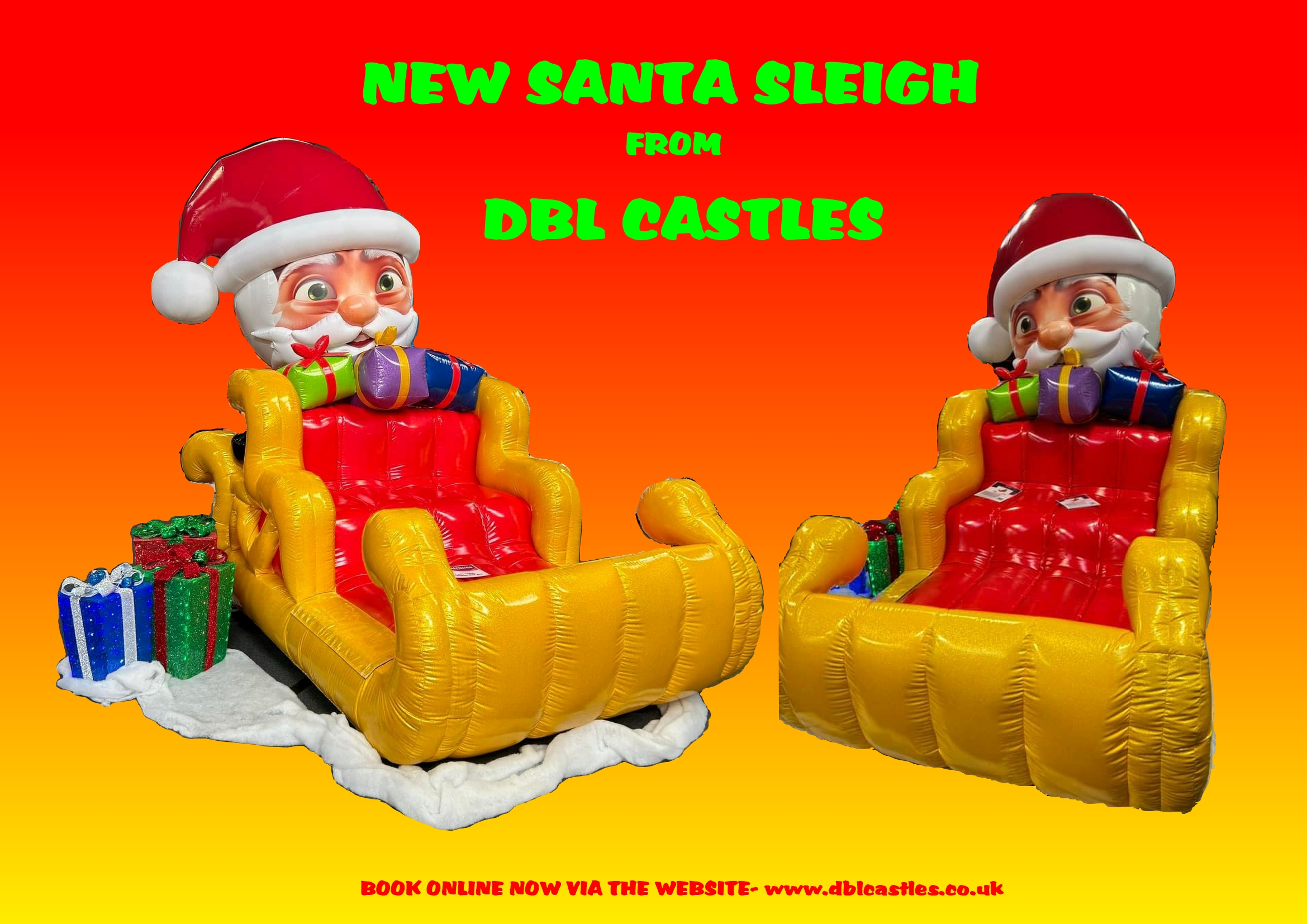 Santa Sleigh - Bouncy Castle Hire & Rodeo Bull Hire in Bury St Edmunds ...