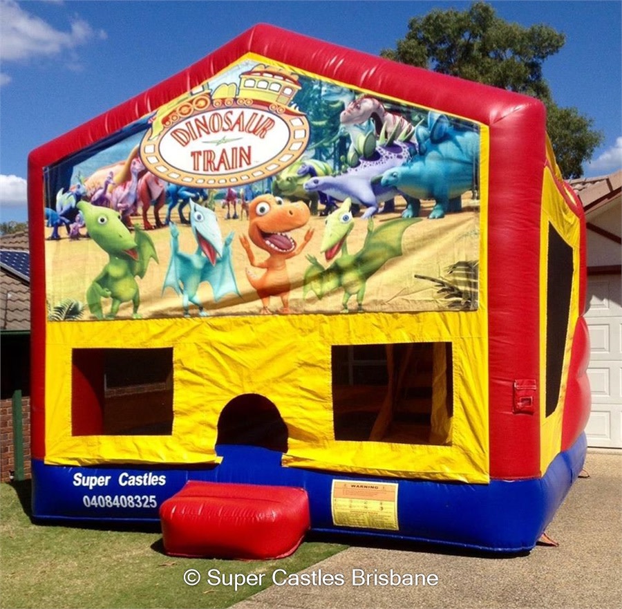Dino Train Small Banner Castle - Jumping Castle Hire, Face Painting ...