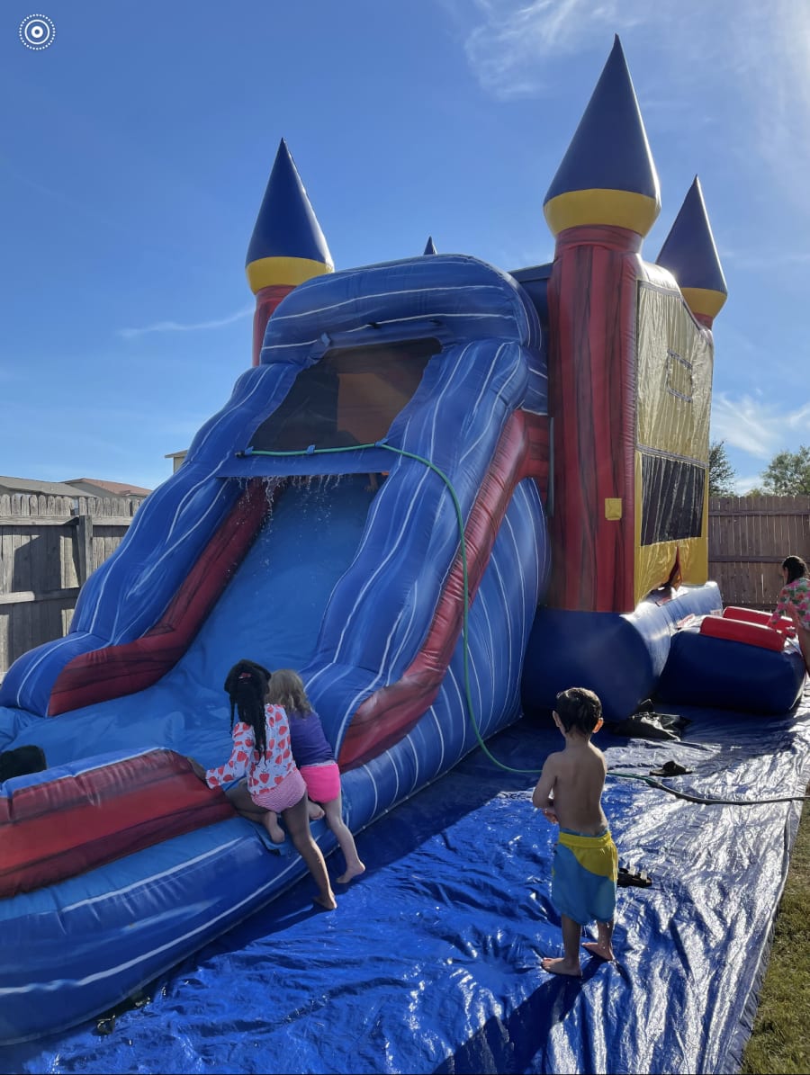 Red & Blue Combo Funhouse WET - Party Rental Service in San Antonio, Texas