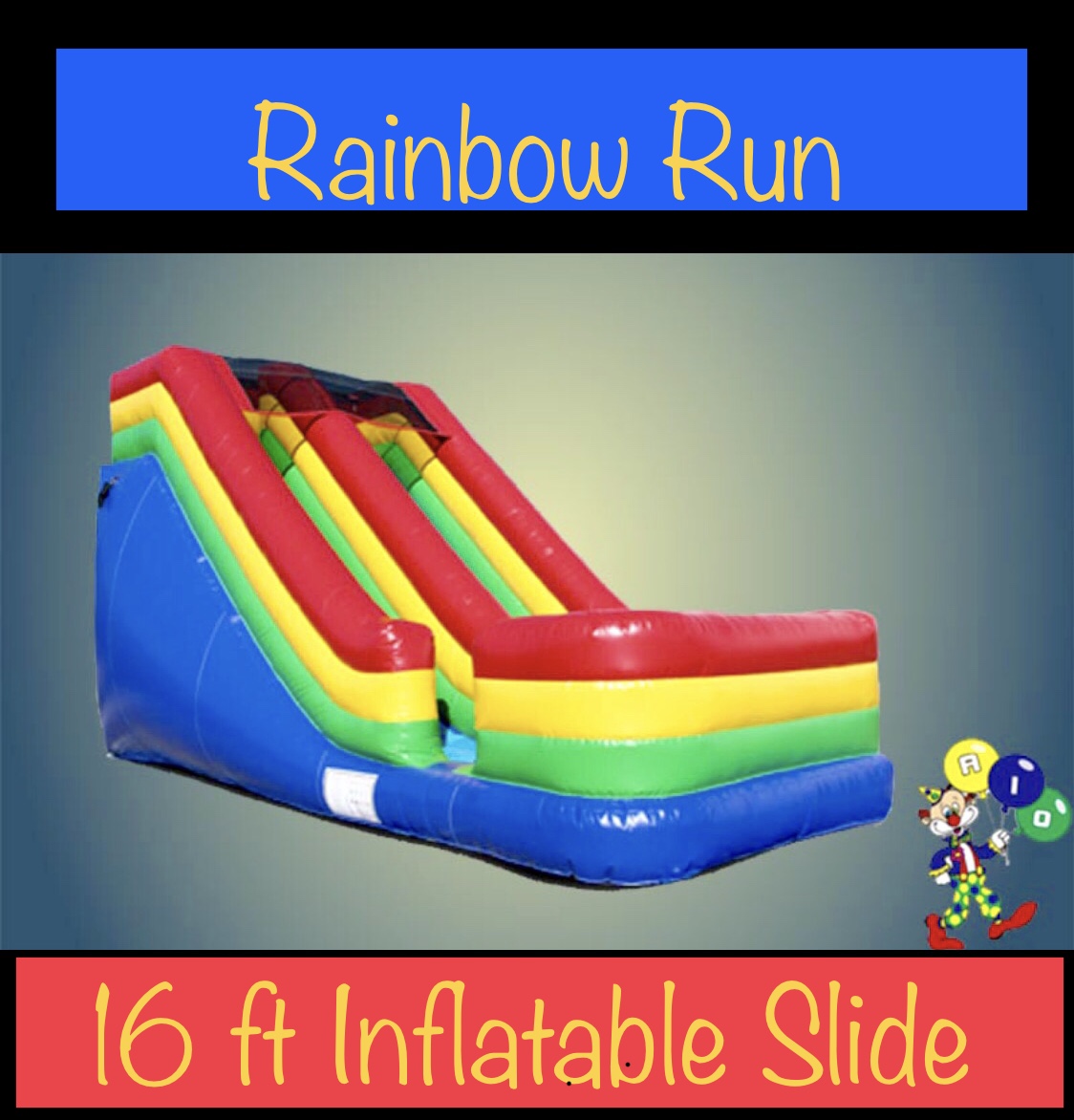 Rainbow Run 18' Inflatable Slide - Inflatable Hire in Arkansas | HAPPY ...