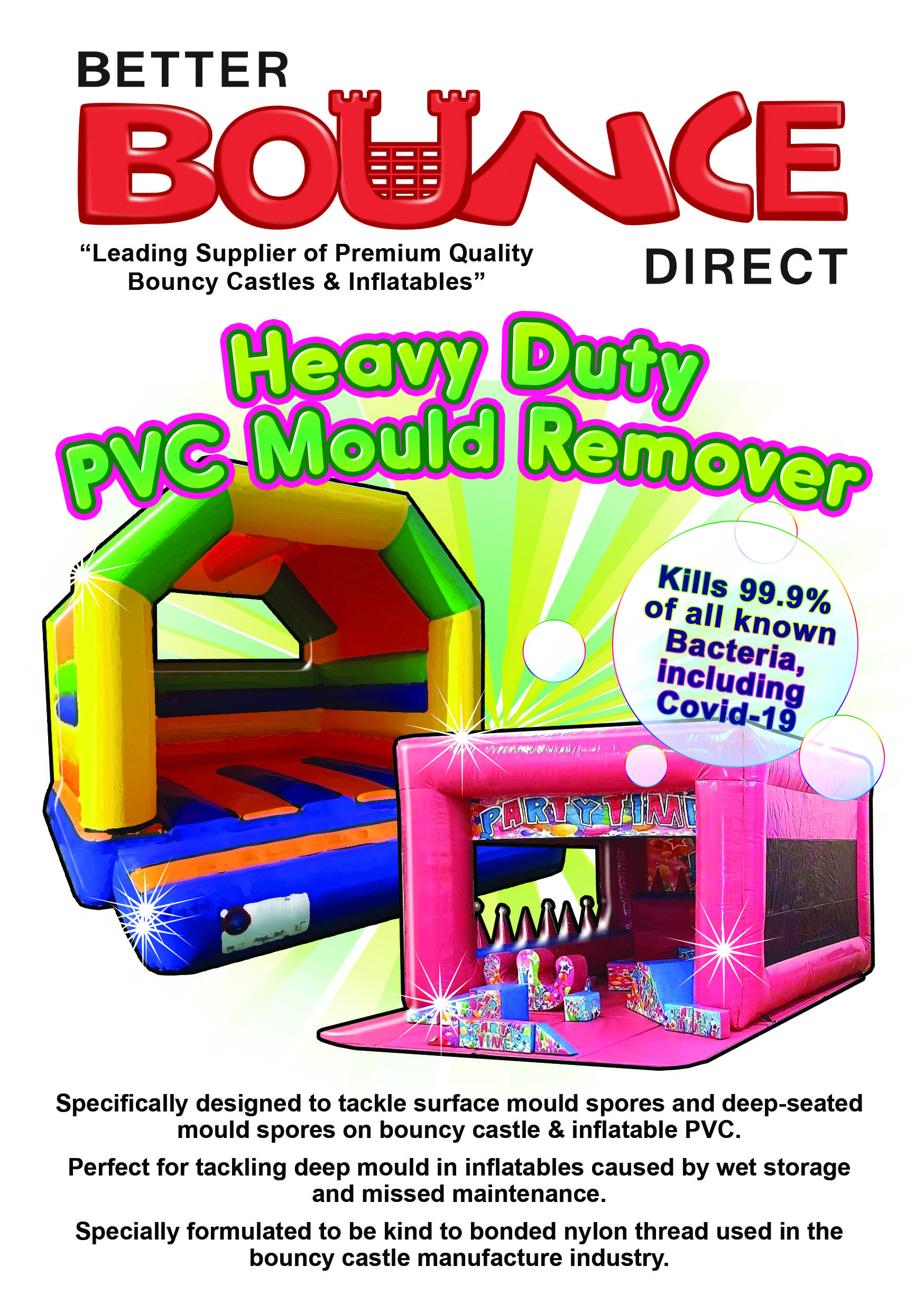 Bouncy Castle Mould Remover – Makes 40L | Better Bounce