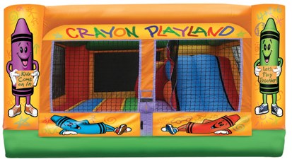 Rent a Crayon Playland Combo Bounce & Slide Inflatable - Book Online