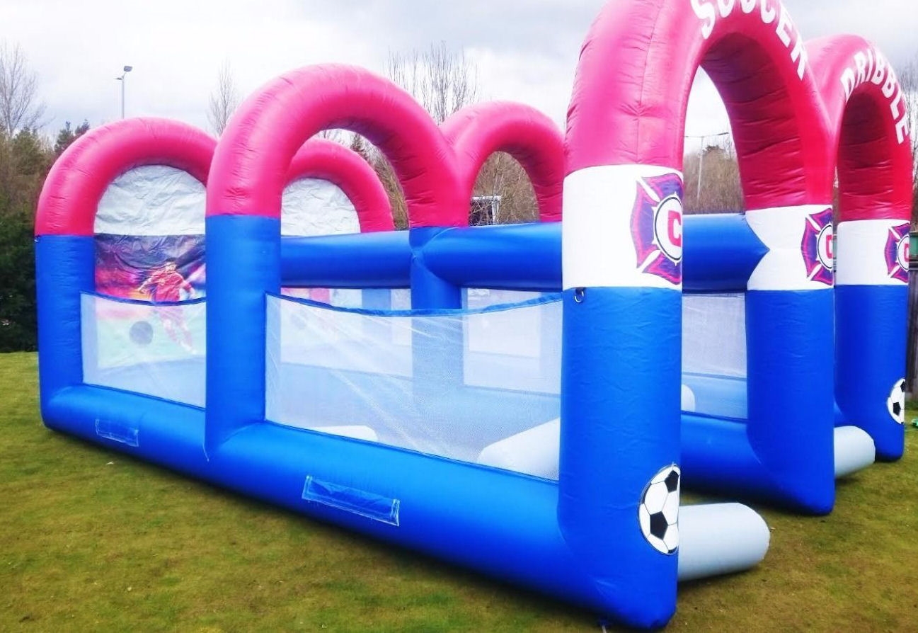 Dribble & Shoot Inflatable Football Game 26ft x 18ft - Bouncy Castle ...