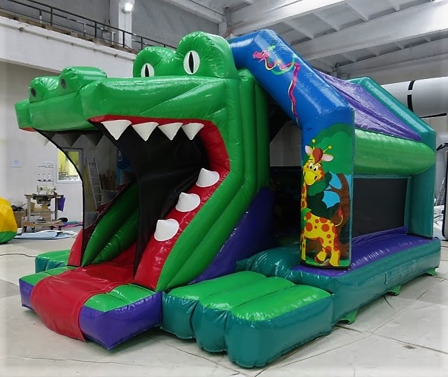 14ft x 18ft Croc Combi Castle - Bouncy Castle Hire, Inflatable Game ...
