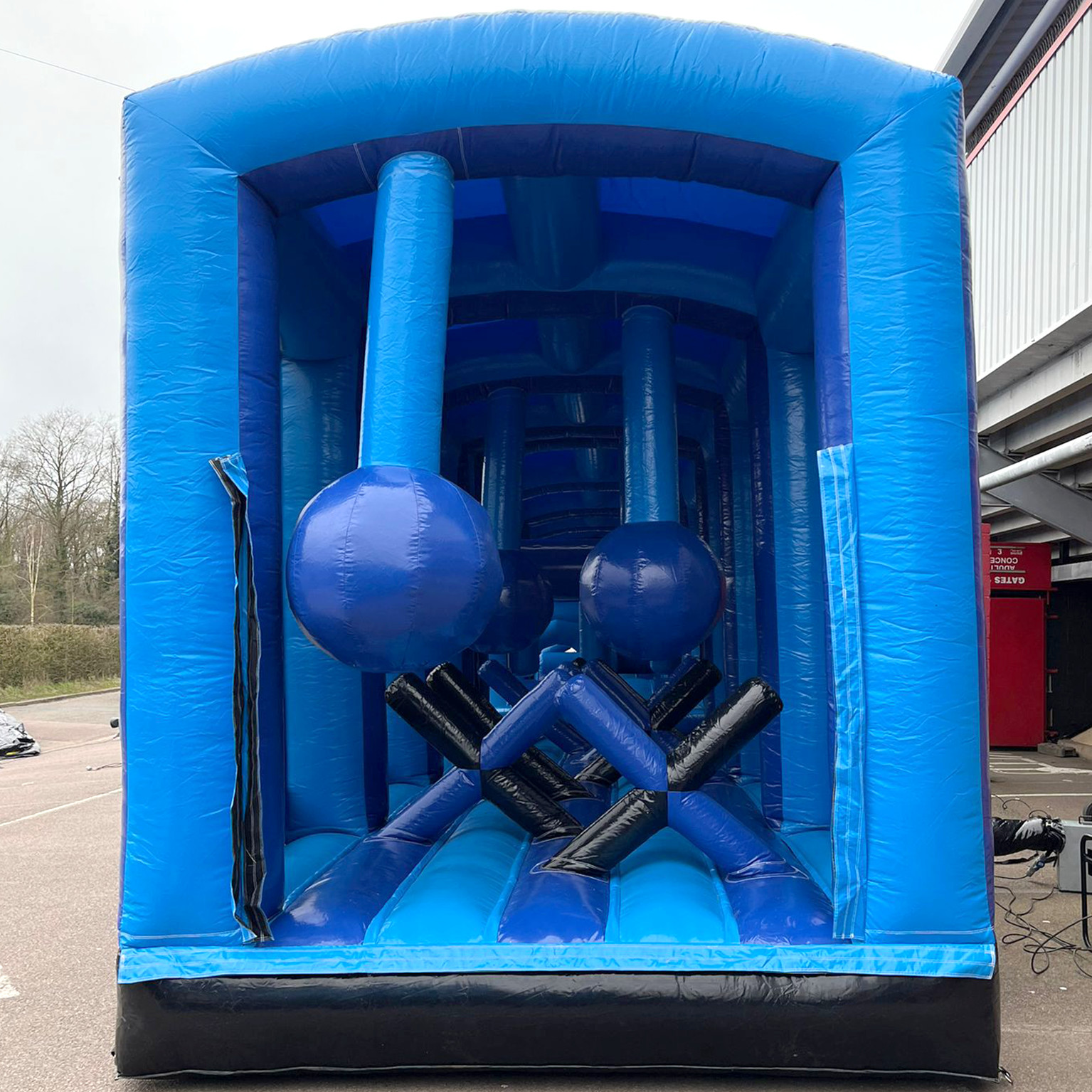 100ft 4 Piece Blue & Black Assault Course - Inflatable, Bouncy Castle ...