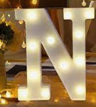 4ft 'N' Light up letter - Event Hire Items for Weddings, Events and ...
