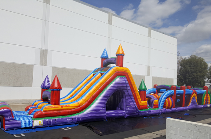 85' Electric Rush Obstacle Course - Bounce Houses, Waterslides, Laser ...