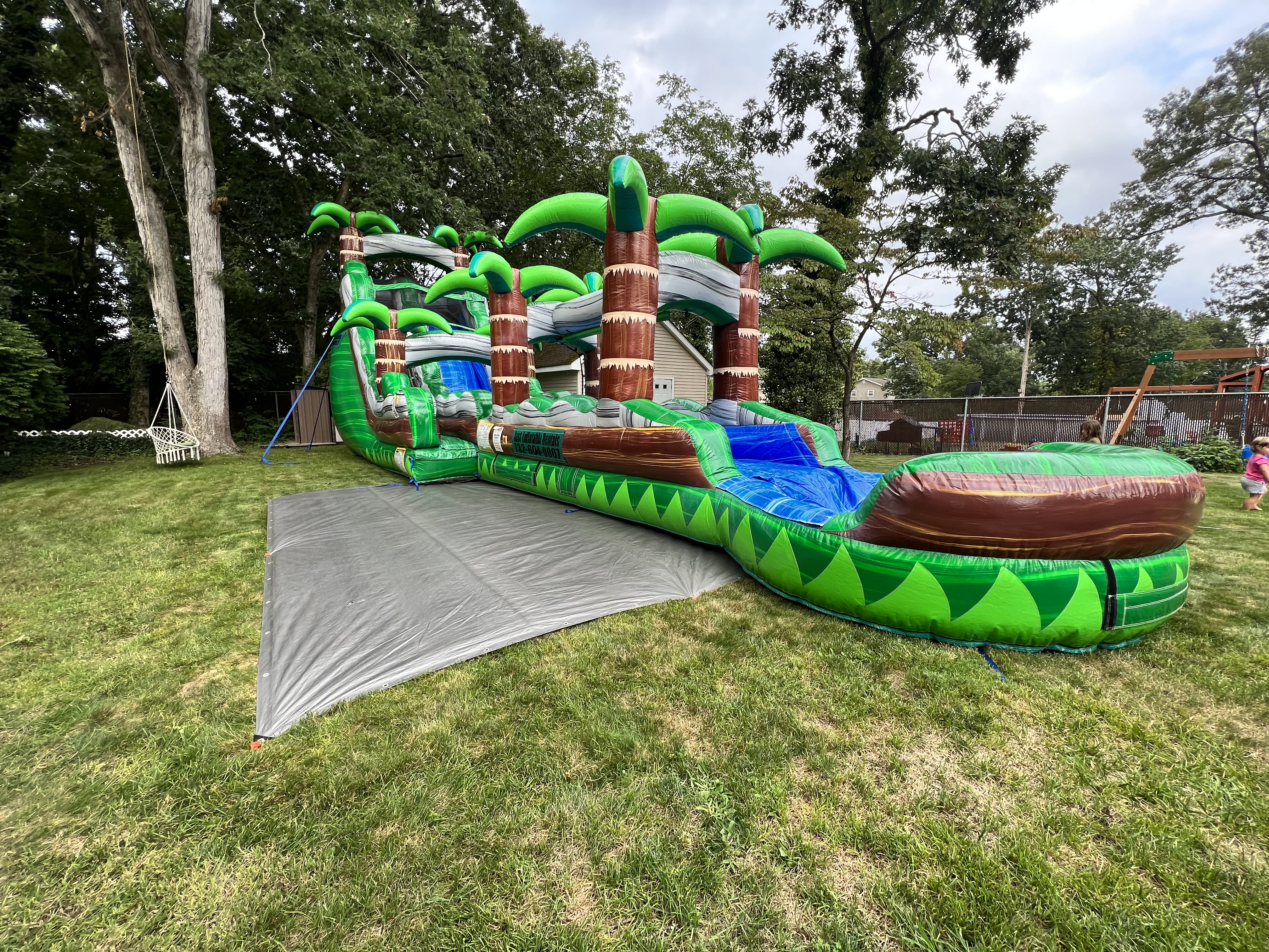 18' Rainforest Water Slide W/Slip & Slide - Bounce Houses, Water Slides ...