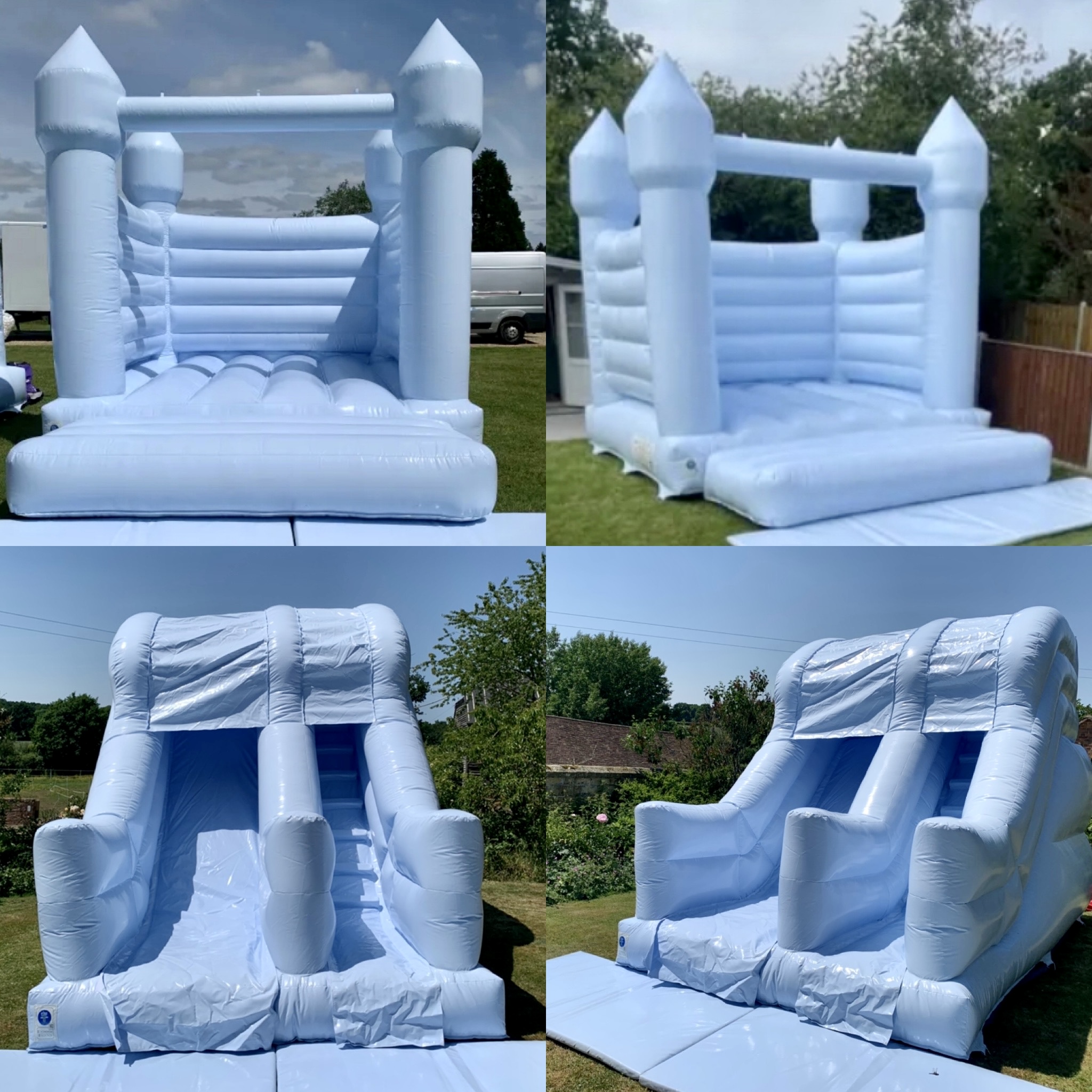 Pastel Blue Bouncy Castle Hire West Malling, Sevenoaks & Maidstone