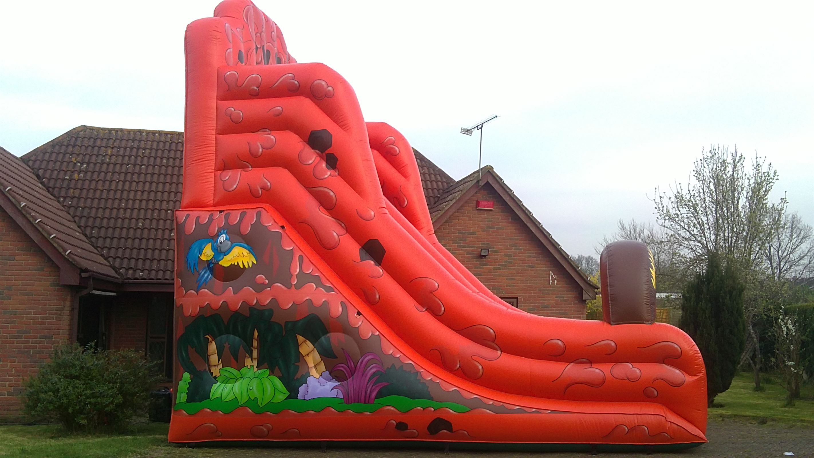 22ft High Volcano Mega Slide - Inflatable Fun Days Bexleyheath Welling