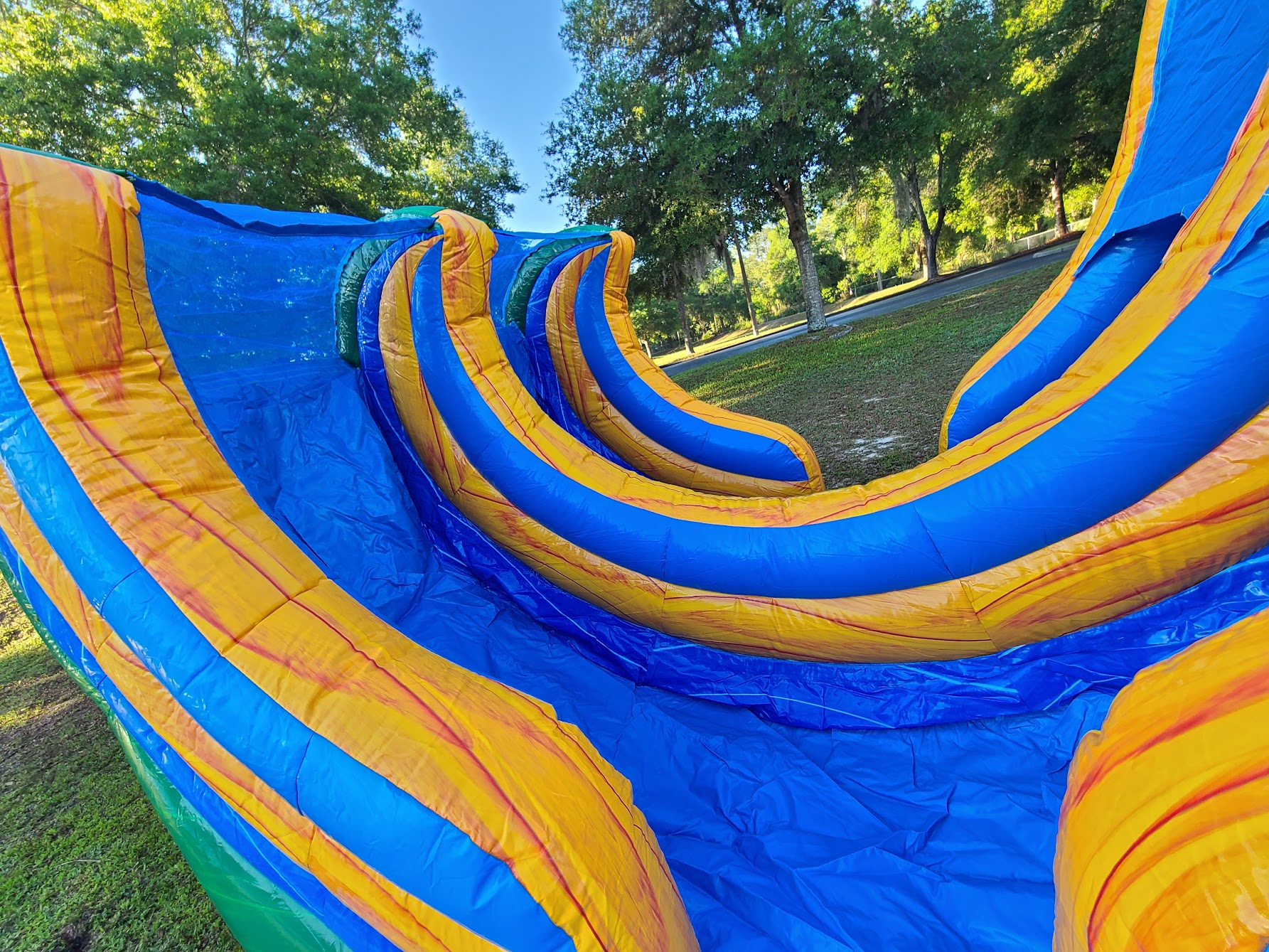 74' Jungle Rampage Obstacle Course with 15' Slide. Priced for the whole ...