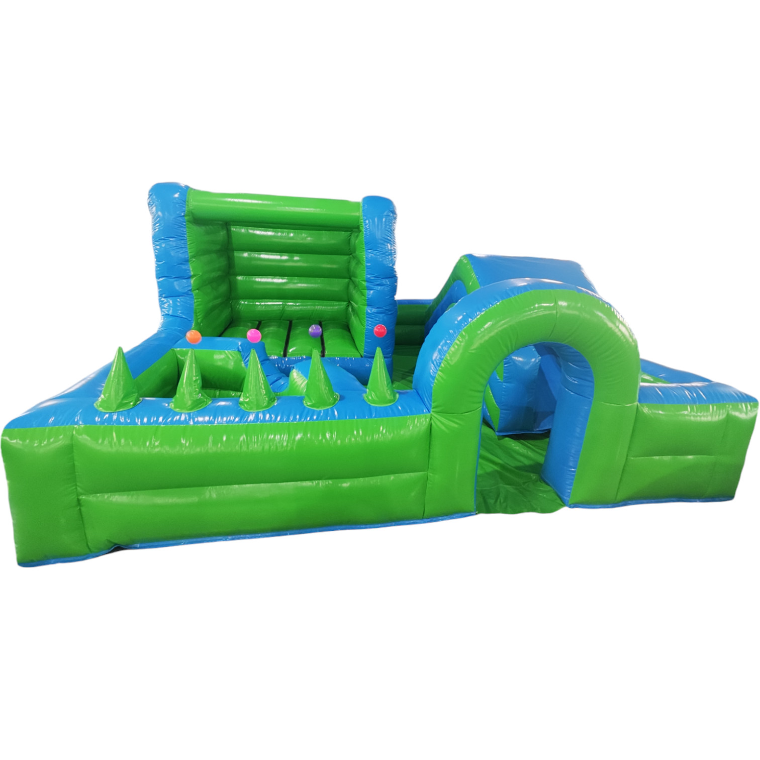 BBOL-116 - 15x15x6.5ft - Playpark - (Green & L.Blue) - Bouncy Castle ...
