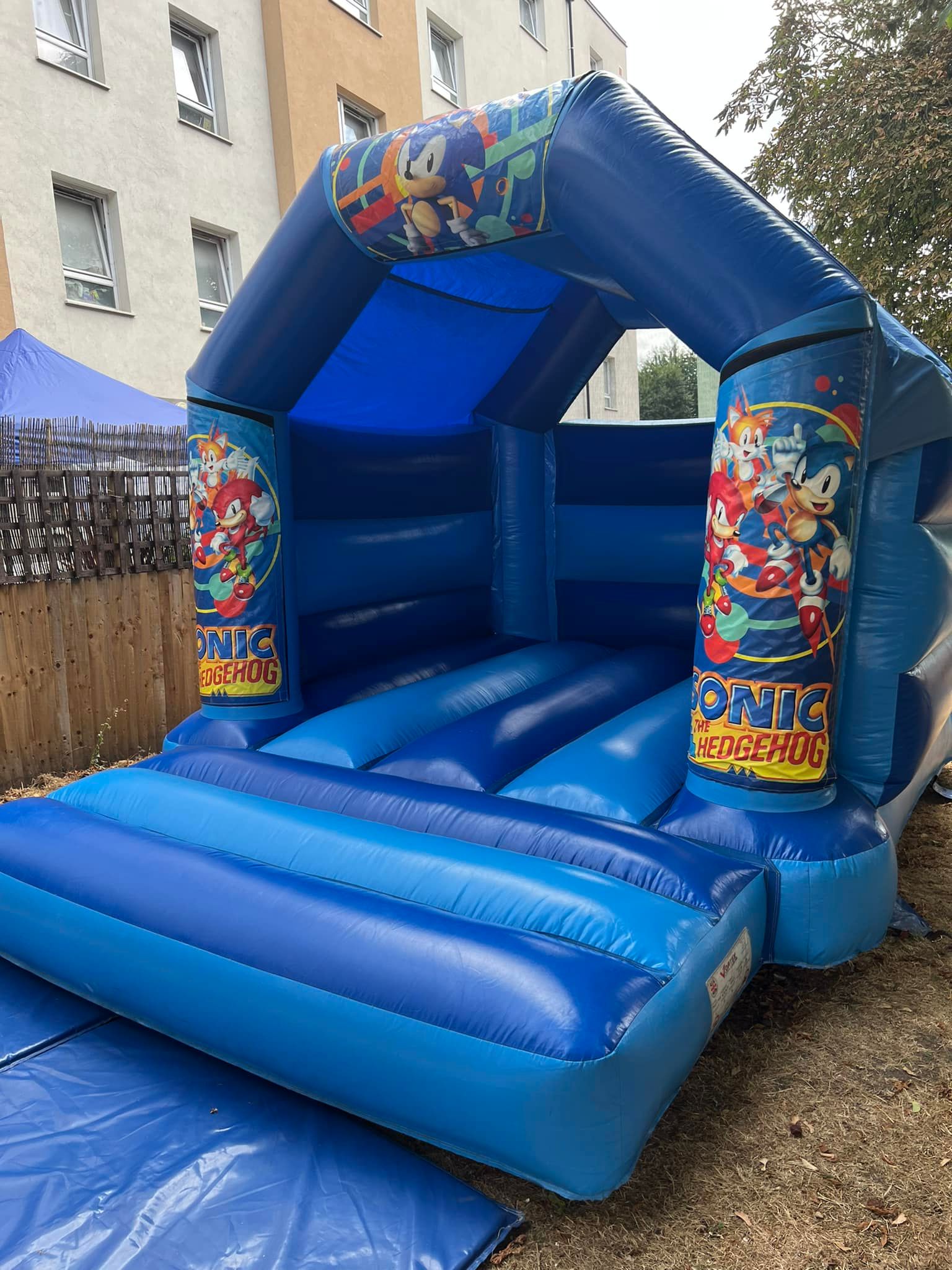 Light / Dark Blue Sonic Castle - Inflatables Hire in London, greenwich ...