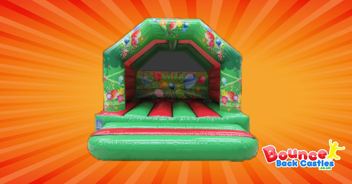Bounce Back Castles | Green & Red Party A Frame