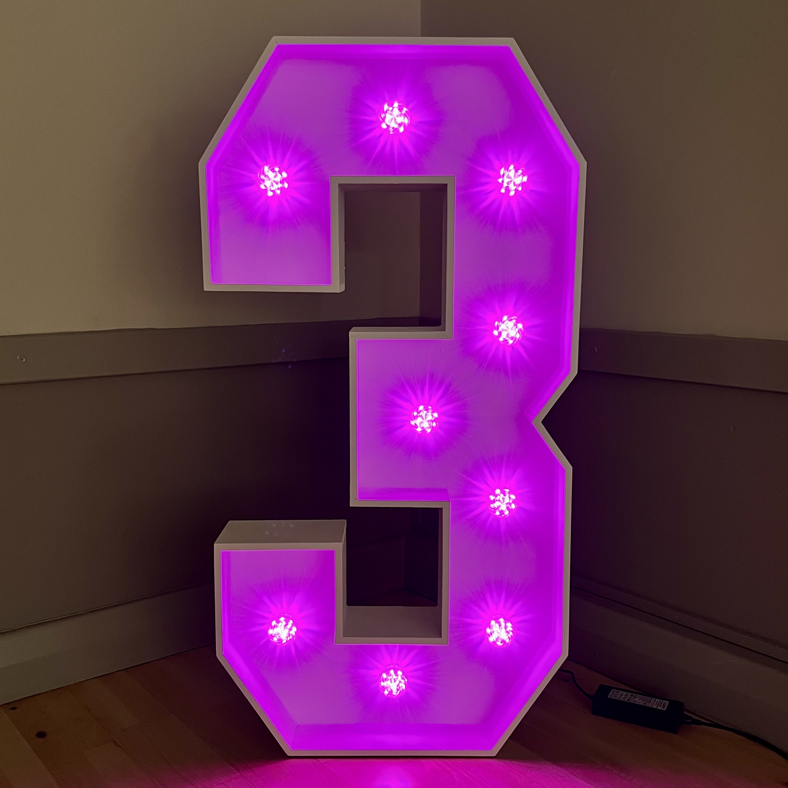 4ft Light-Up LED Numbers - Bouncy Castle Hire in Crowborough, Tunbridge ...