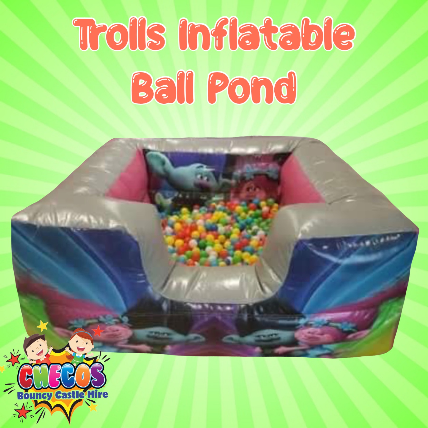 Trolls Inflatable Ball Pond - Bouncy Castle Hire & Children's ...