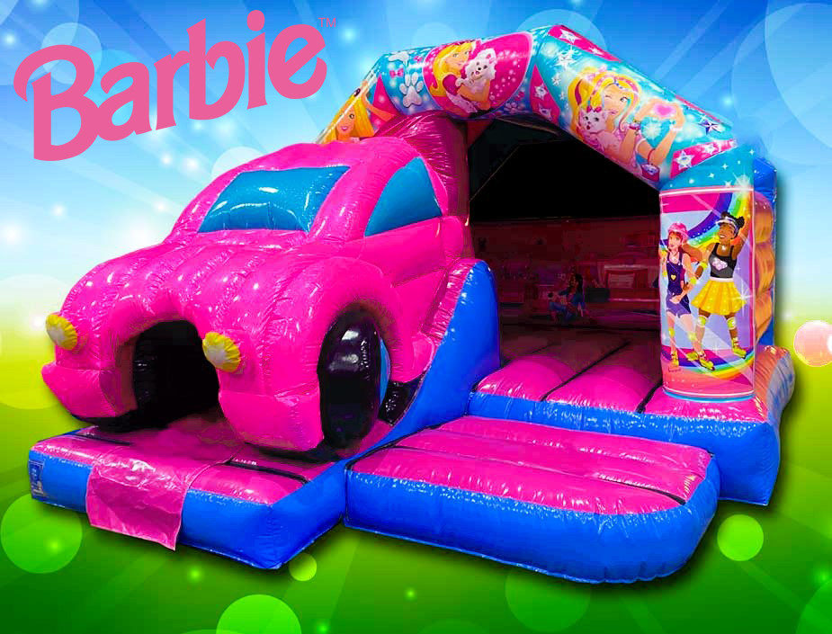 barbie bouncy castle with slide - Hire in north east of east | Candy ...