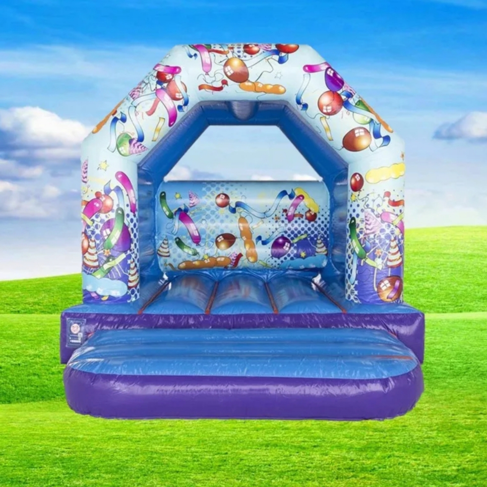 10 x 12 Blue and Purple Balloon castle - Hire in Lewisham | TnT PartyTime