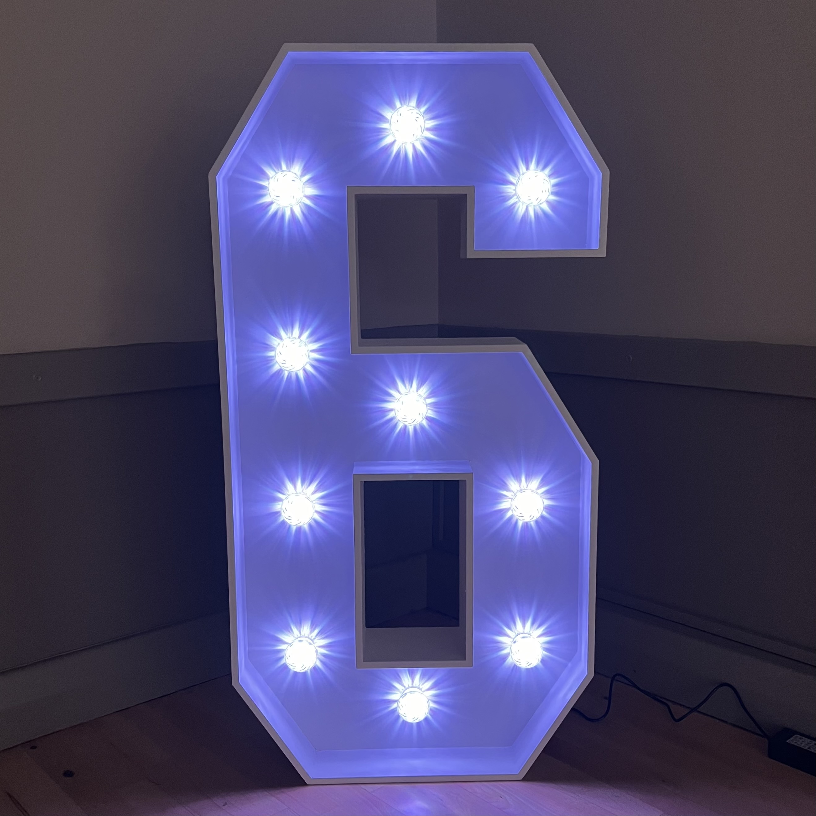 Light-Up LED Number 6 - Bouncy Castle Hire in Crowborough, Tunbridge ...