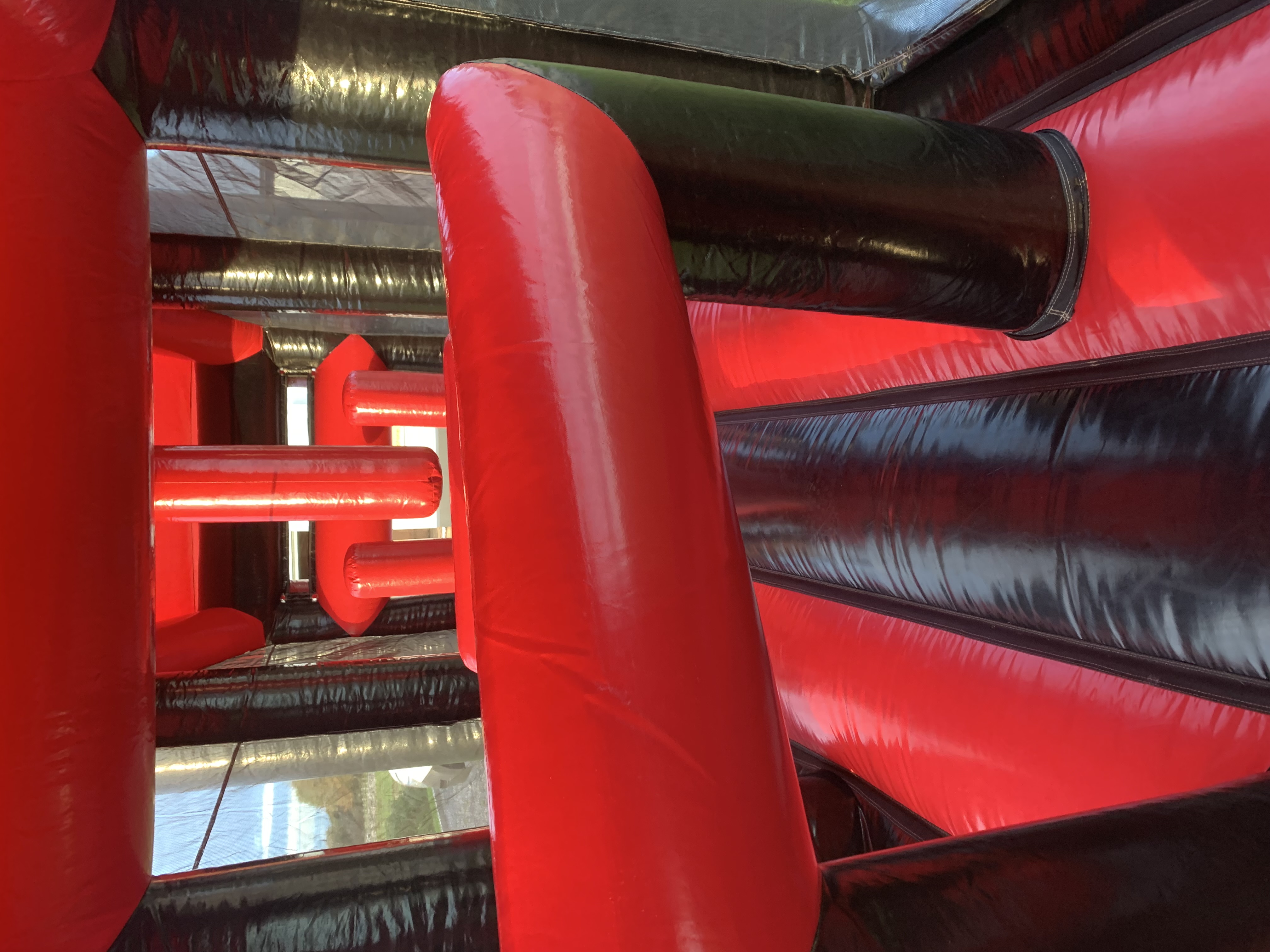 60 Foot Red Toxic Obstacle Course - Bouncy Castle / Inflatable hire in ...