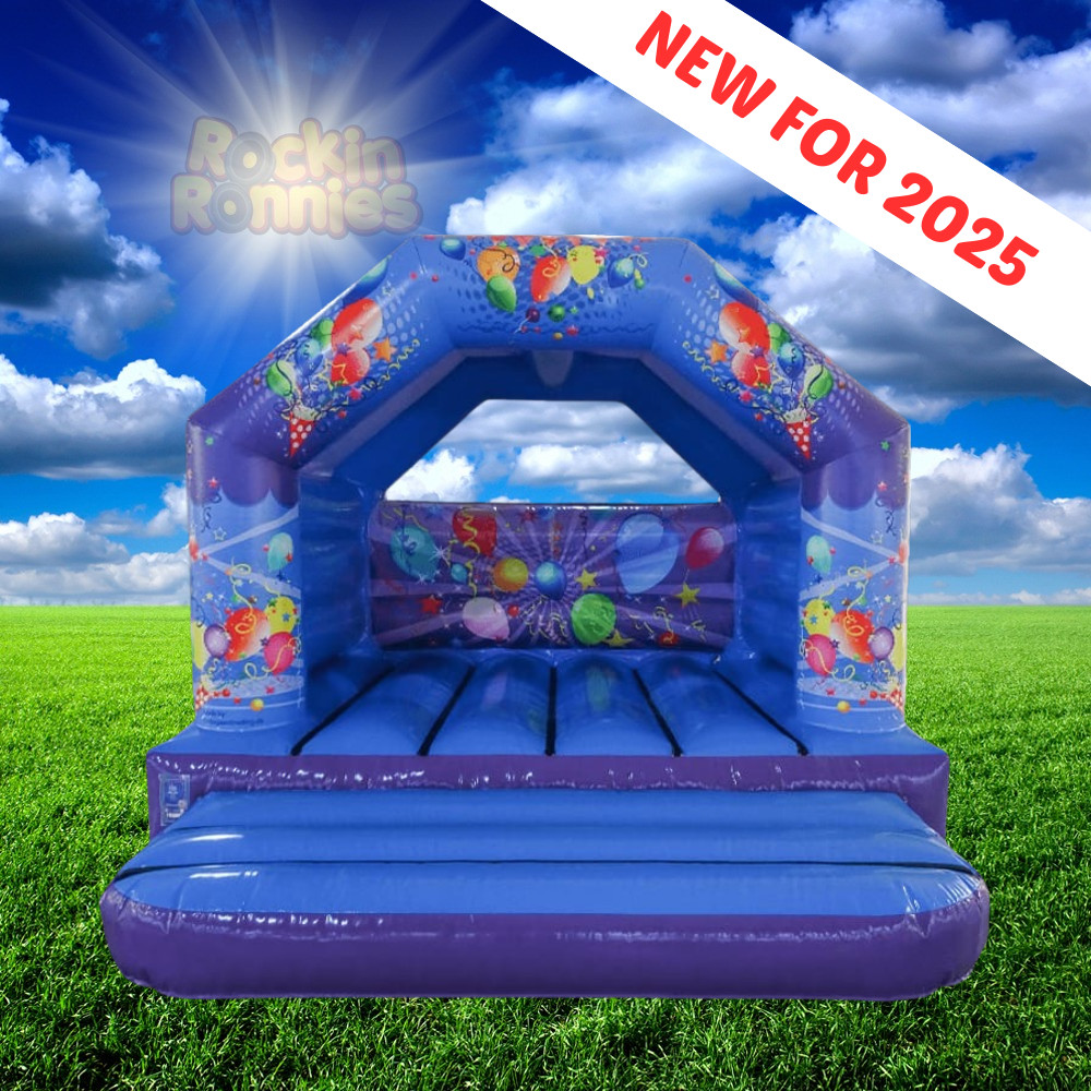Blue Balloon Bouncy Castle (12ft x 13ft) - Bouncy Castles Soft Play and ...