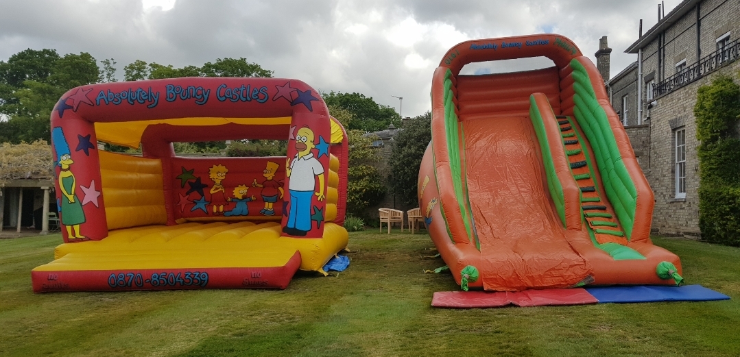 Giant slide and bouncy castle combo for hire in Colchester and Essex