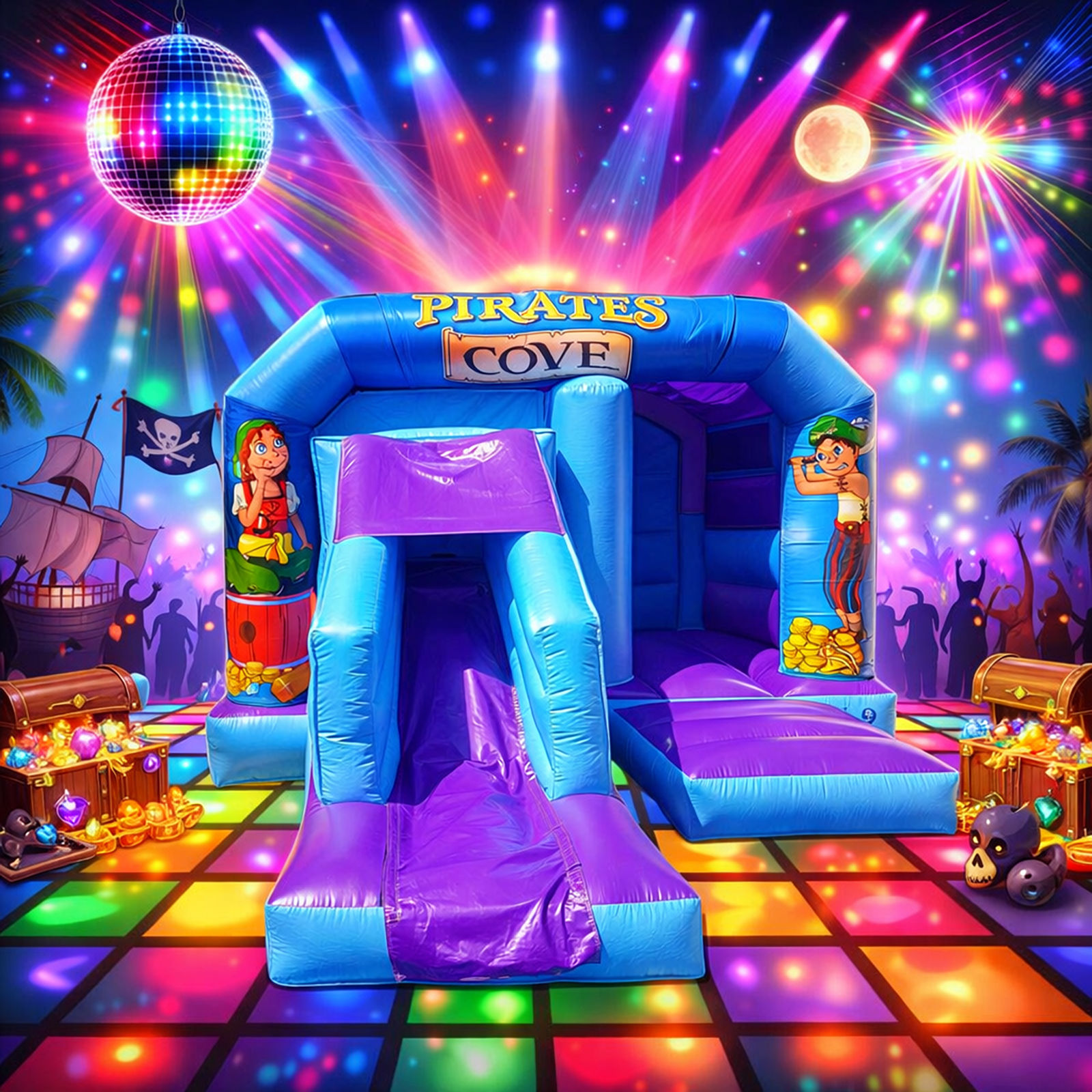 Pirate Disco Bouncy Castle Combo | Airplay Inflatables