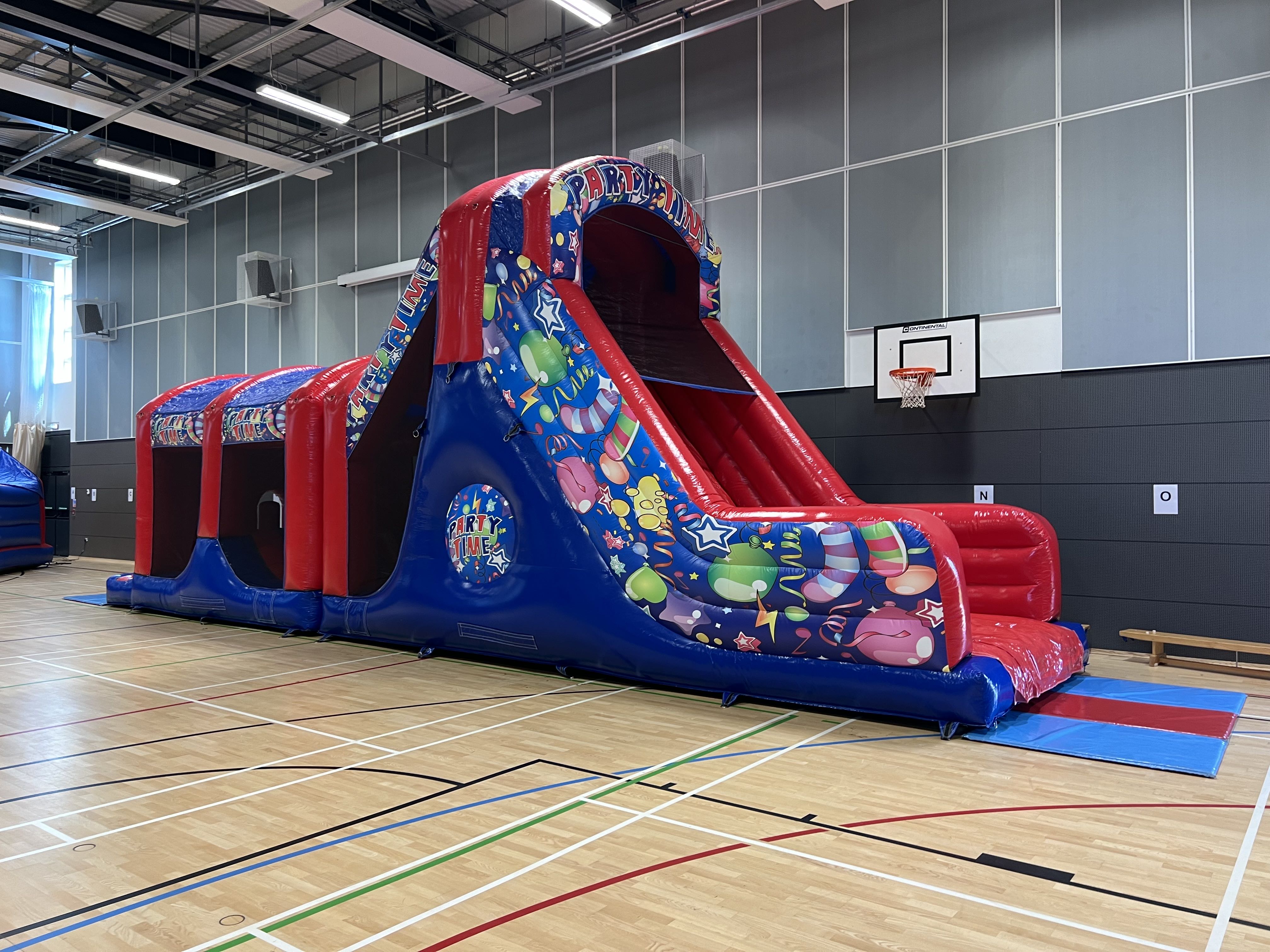 40ft Partytime Drop slide Fun Run - Bouncy Castle Hire, Bouncy Castles ...