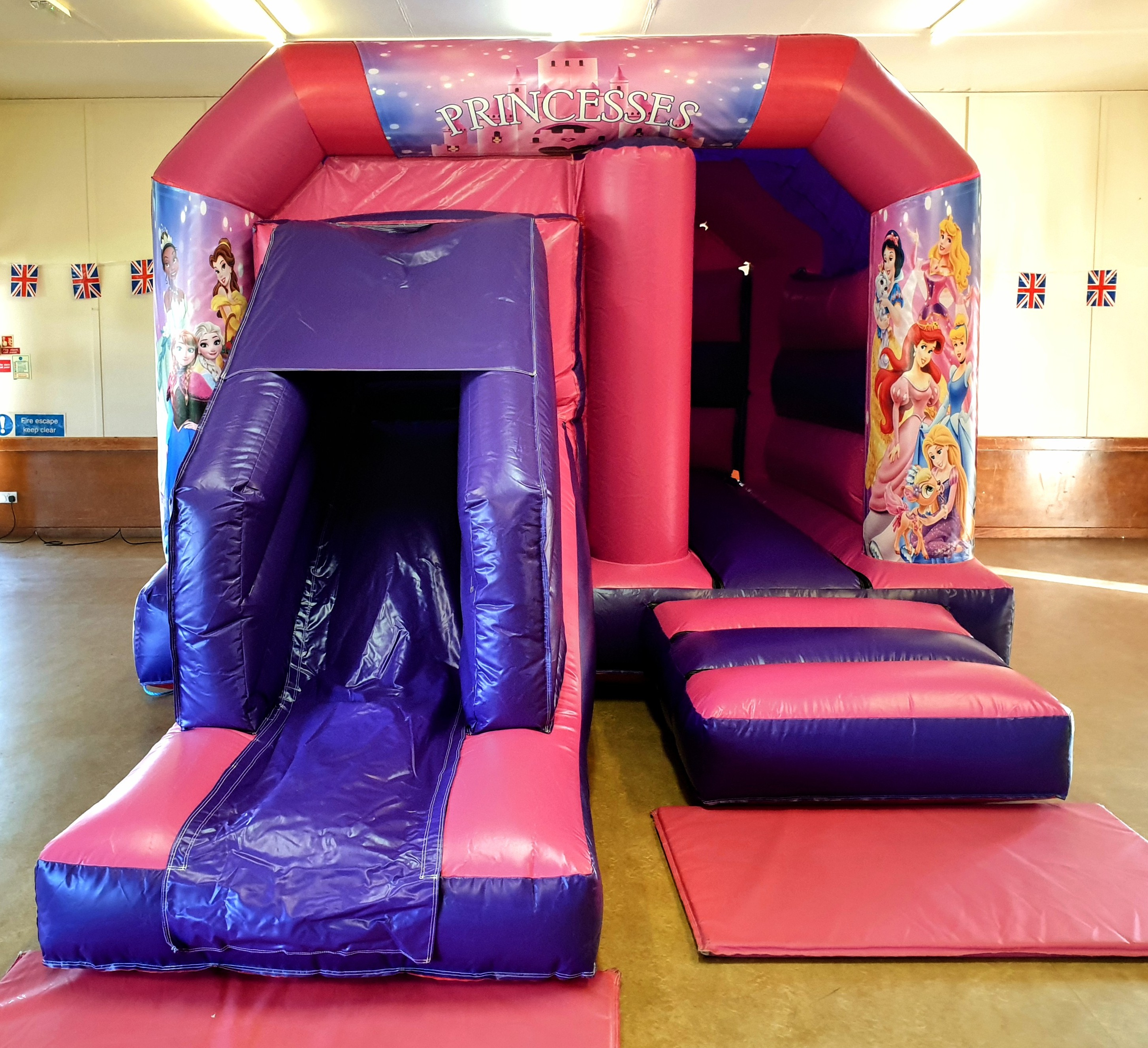 Princess Bouncy Castle with Front Slide - Bouncy Castle Hire in Milton ...