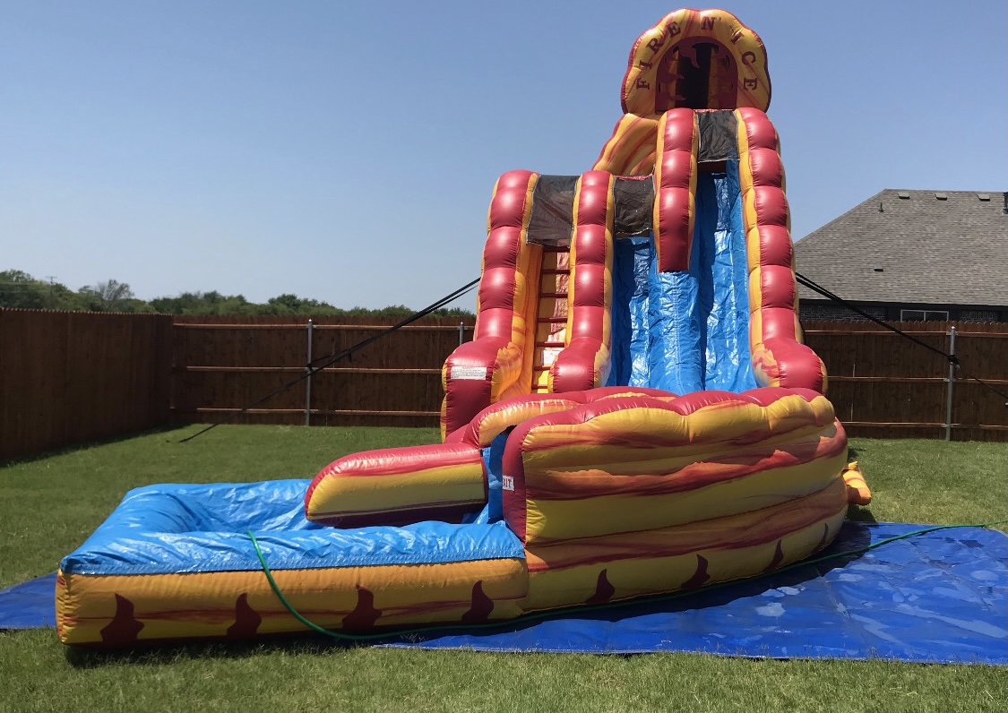20Ft Tall Fire N Ice Water Slide - Hire in Texas | Play and Party ...