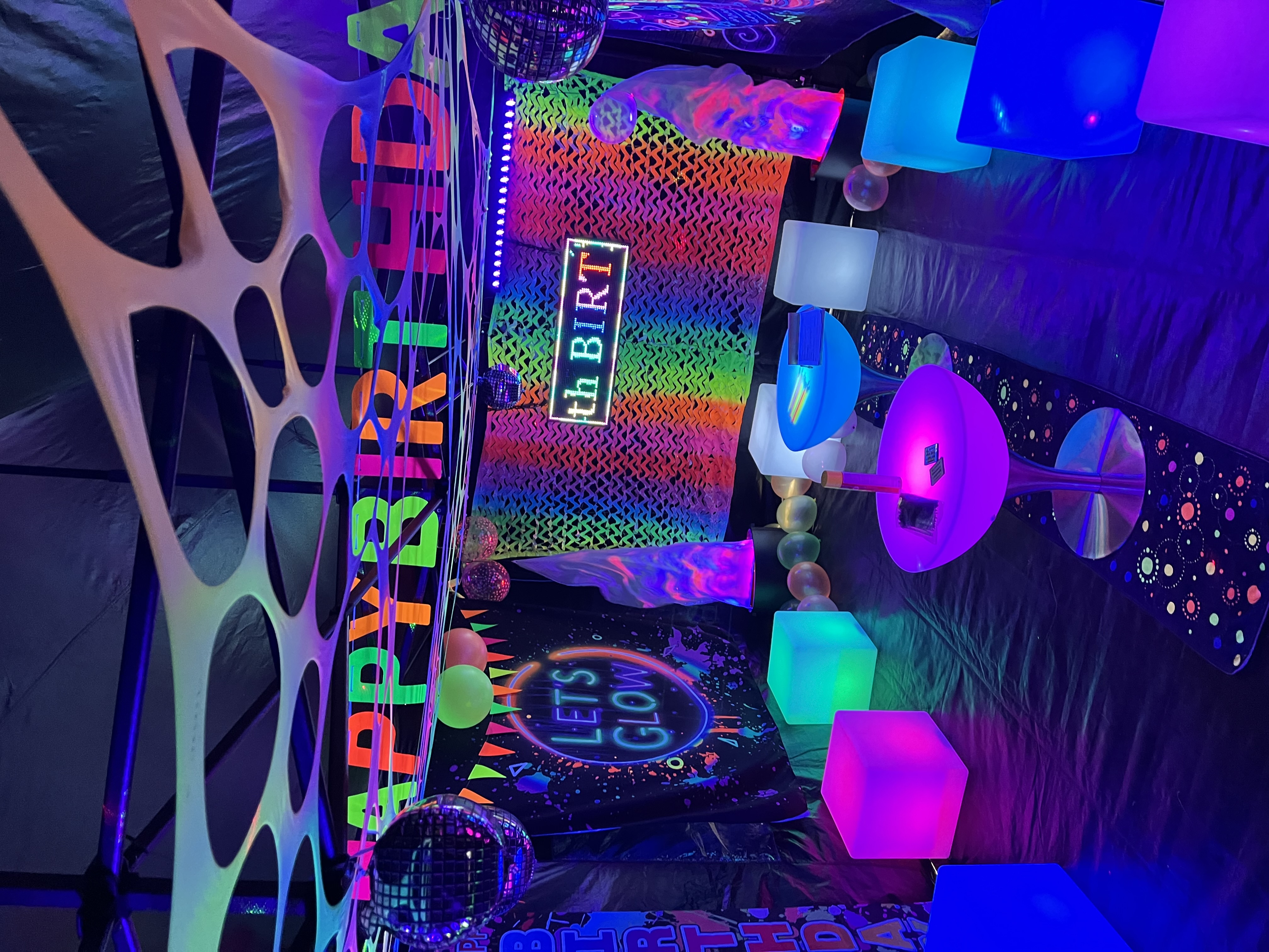 a3 6x3m Uv glow neon party rave tent gazebo nightclub like inflatable ...