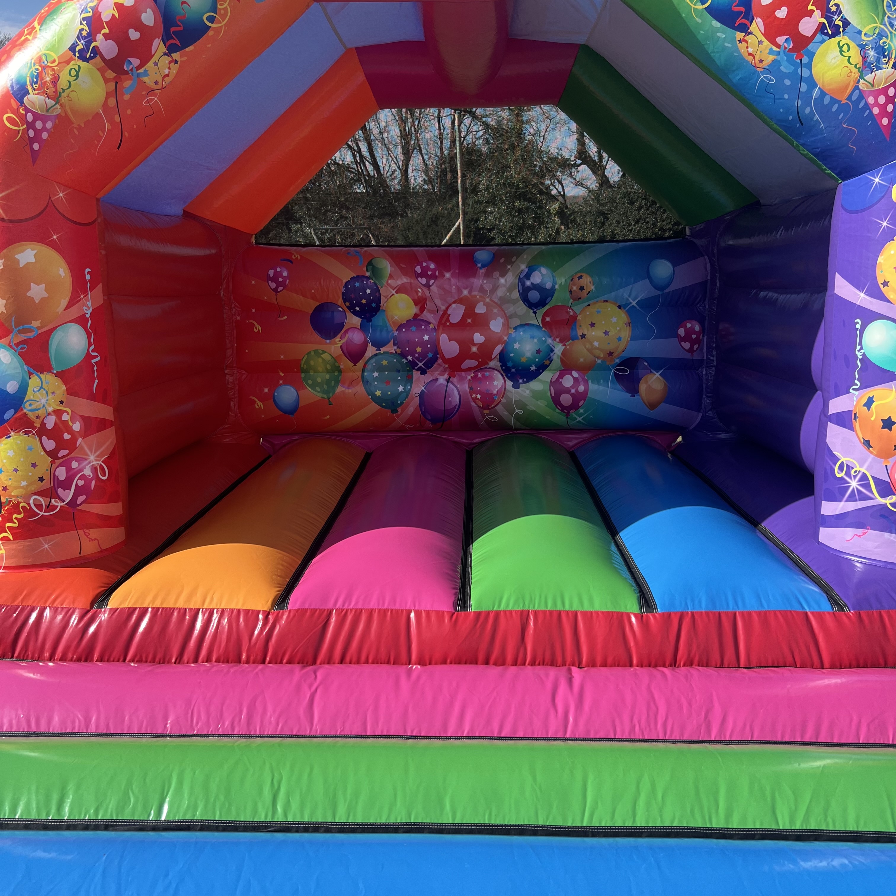 Multi Coloured Party Bouncy Castle - Bouncy Castle Hire in Crowborough ...