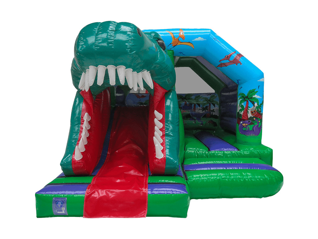 18 x 13 Dinosaur Slide Combo (3D) - Hire in Ipswich