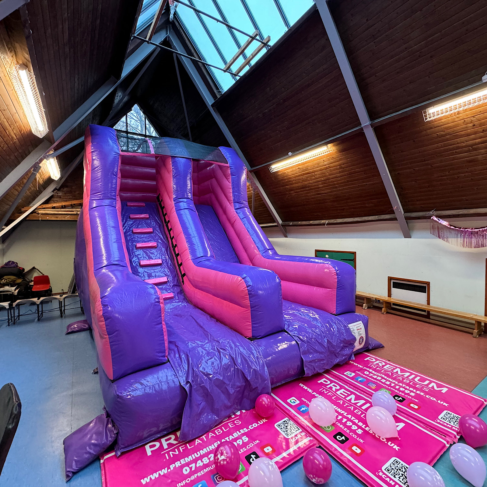 Hire PINK Inflatable Slide for Childrens Parties in Leeds | Wakefield