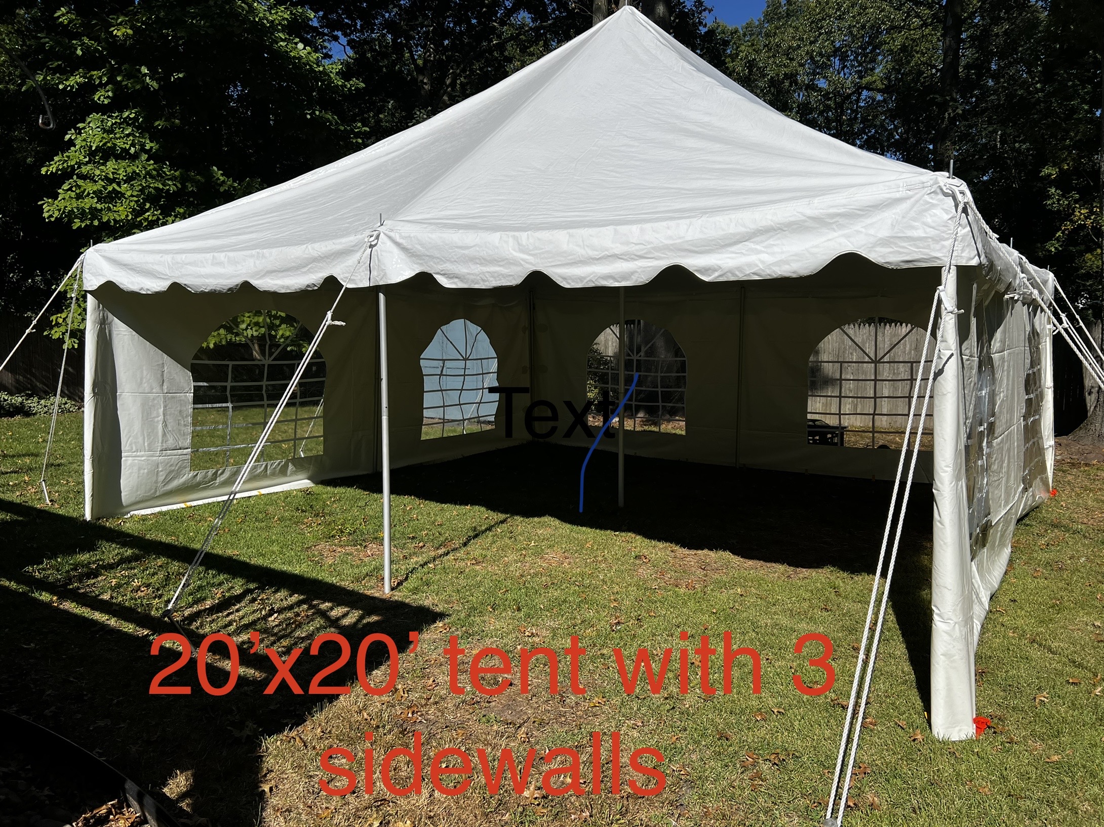 20’ x 20’ Pole Tent Installed - Party Rentals in New Jersey | Good Time ...