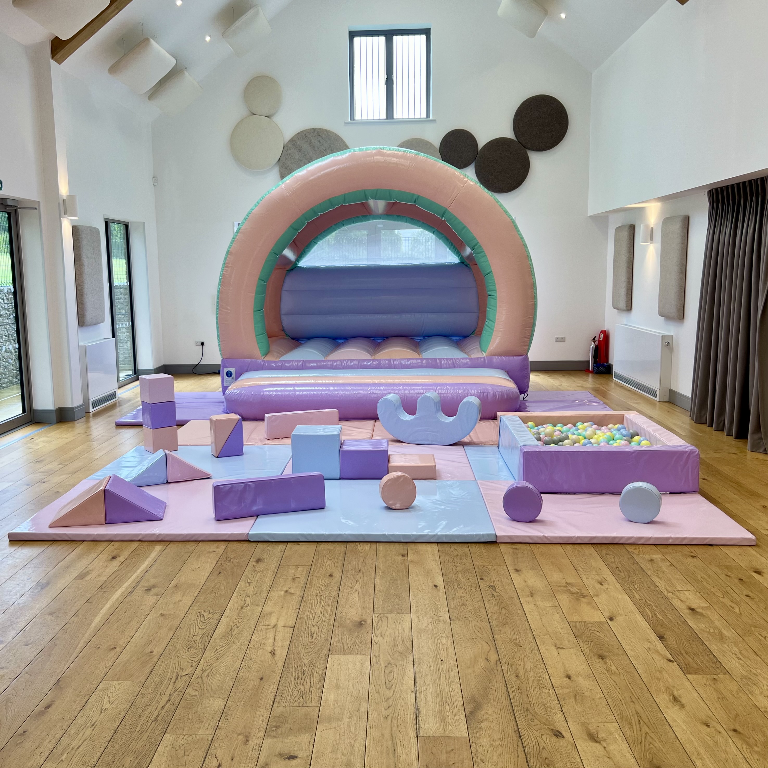 Pastel Bouncy Castle and Soft Play Package - Bouncy Castle Hire in ...