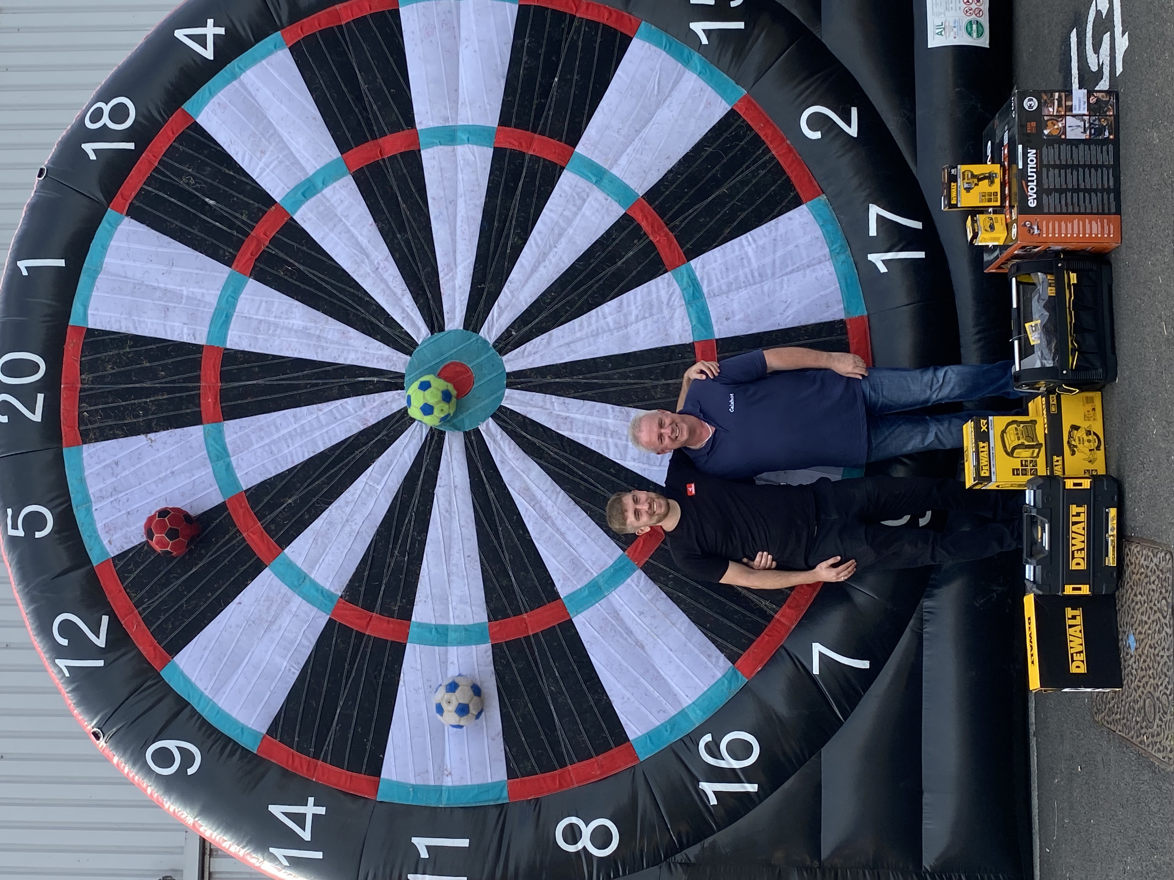 c2 16ft inflatable dartboard golf football nerf foot darts - Hire in ...