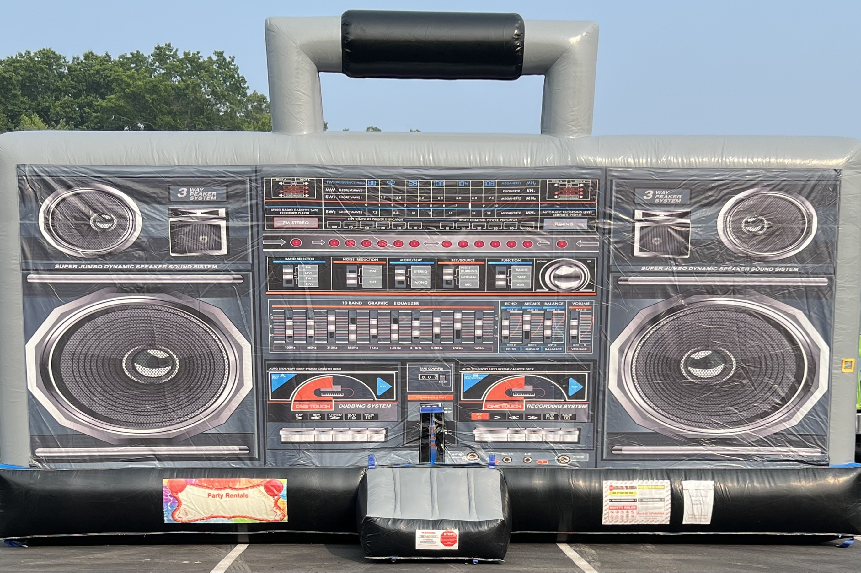 Throw Back BoomBox Bounce House - Hire in Md | Small Town Rentals