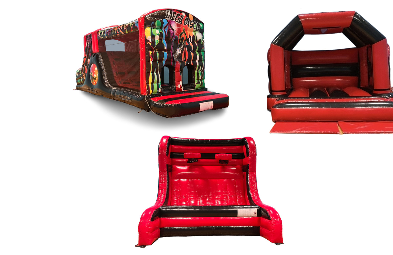 Red and Black Fun Hall Package - Bouncy Castle Hire in Bishops ...