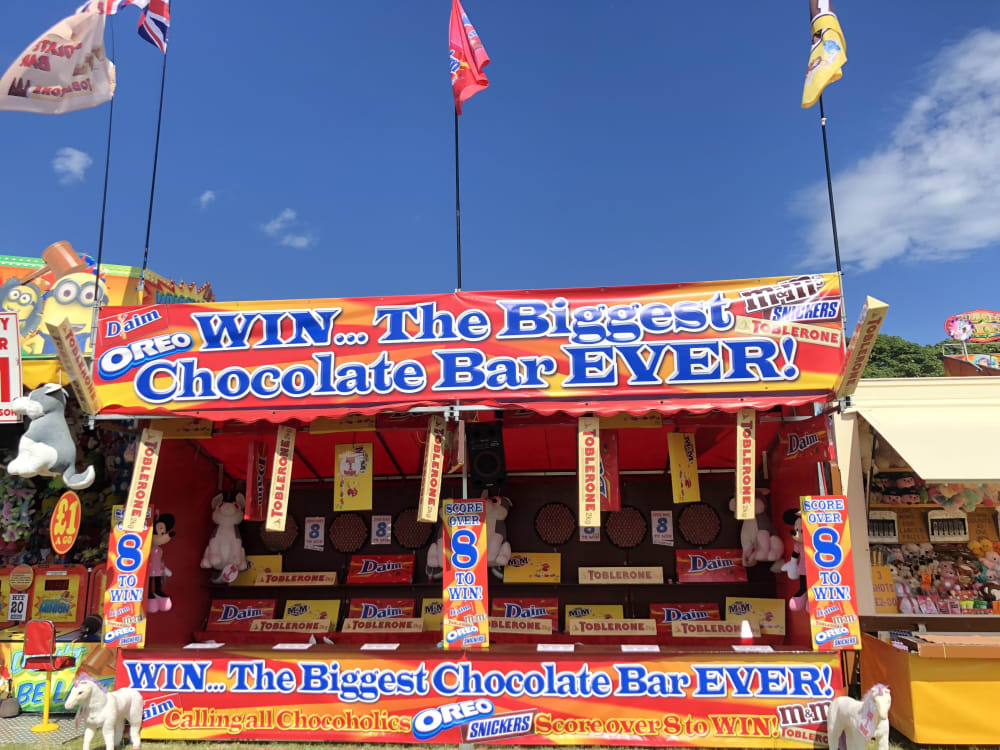 Giant Chocolate Game Funfair Sidestall Hire England Wales