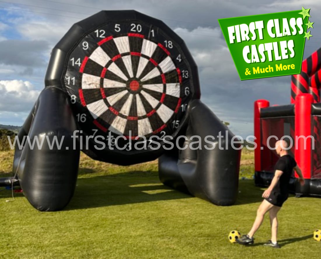 First Class Castles Foot Darts Football Darts Velcro Shootout Game