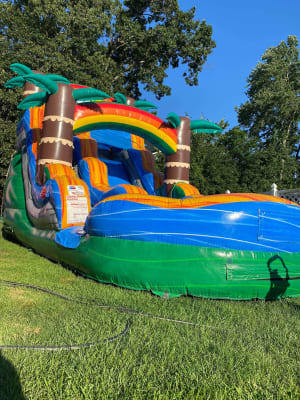 WATERSLIDES!!! - Wavy Bounce Bouncy House Water Slides Inflatables ...