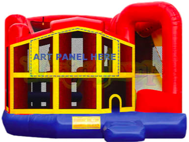 5 in 1 Ninja Combo - Hire in KY | Bounce 'N Round Inflatables