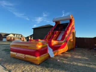 Fire Slide 19ft tall - Hire in Al | Crazy Jump Rentals