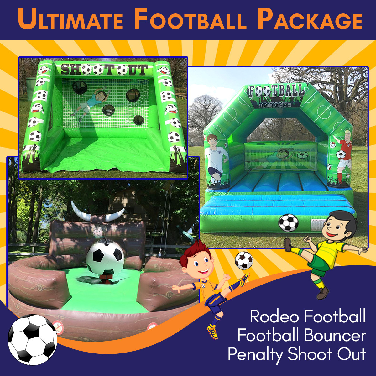 Ultimate Football Package - Inflatable, Bouncy Castle, Entertainment ...